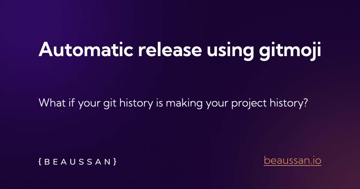 Automatic release using gitmoji
